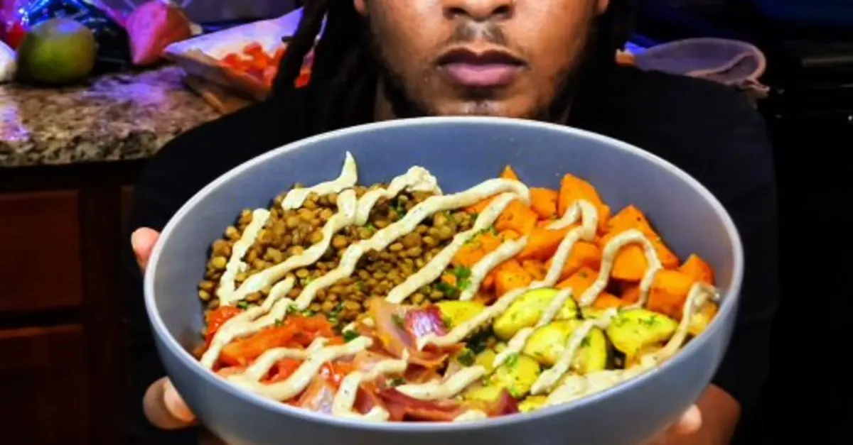Lentil Power Bowl with Tahini Sauce by plantbasedbrandon
