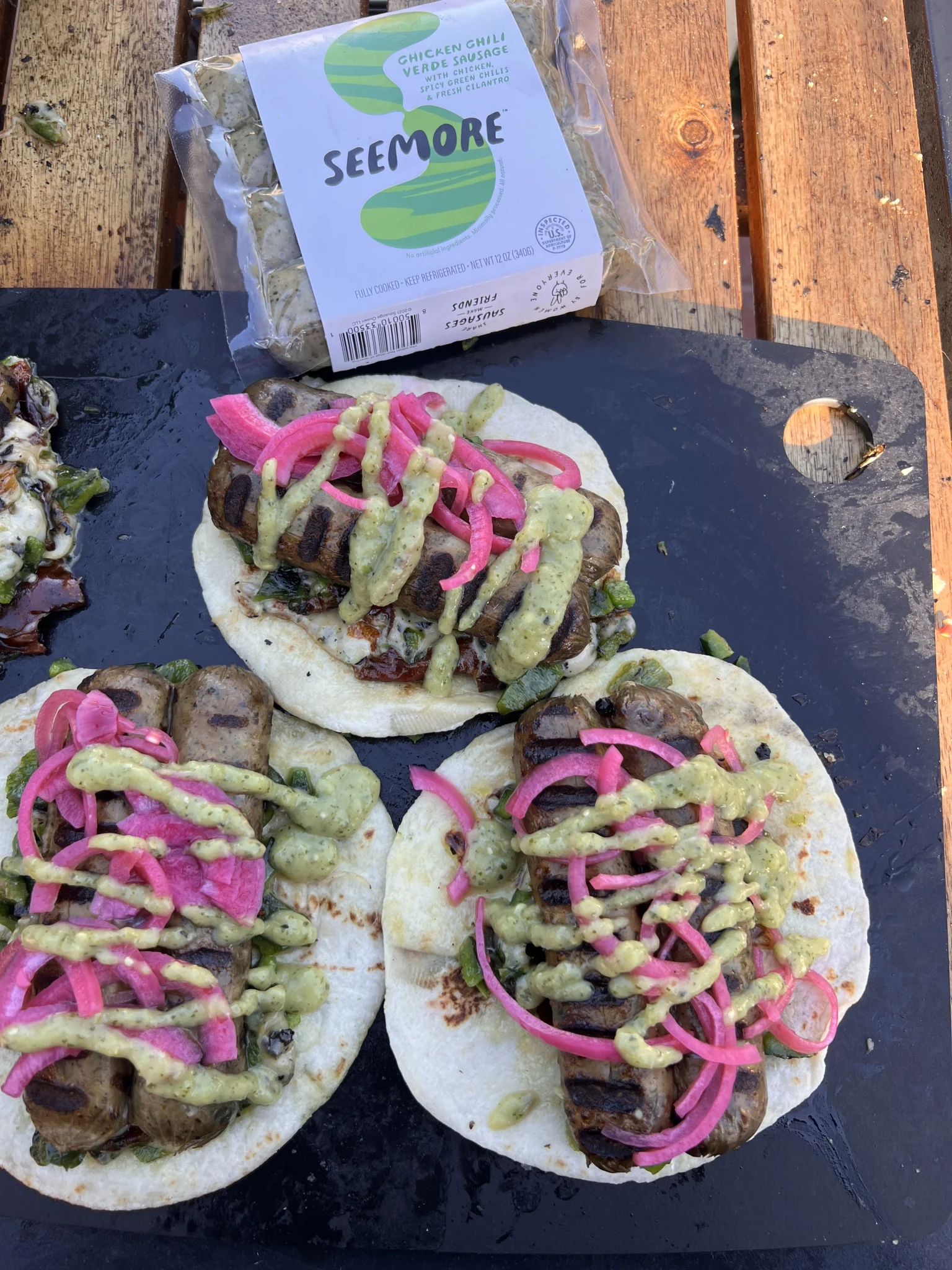 Chicken Chili Verde Sausage Tacos | Provecho