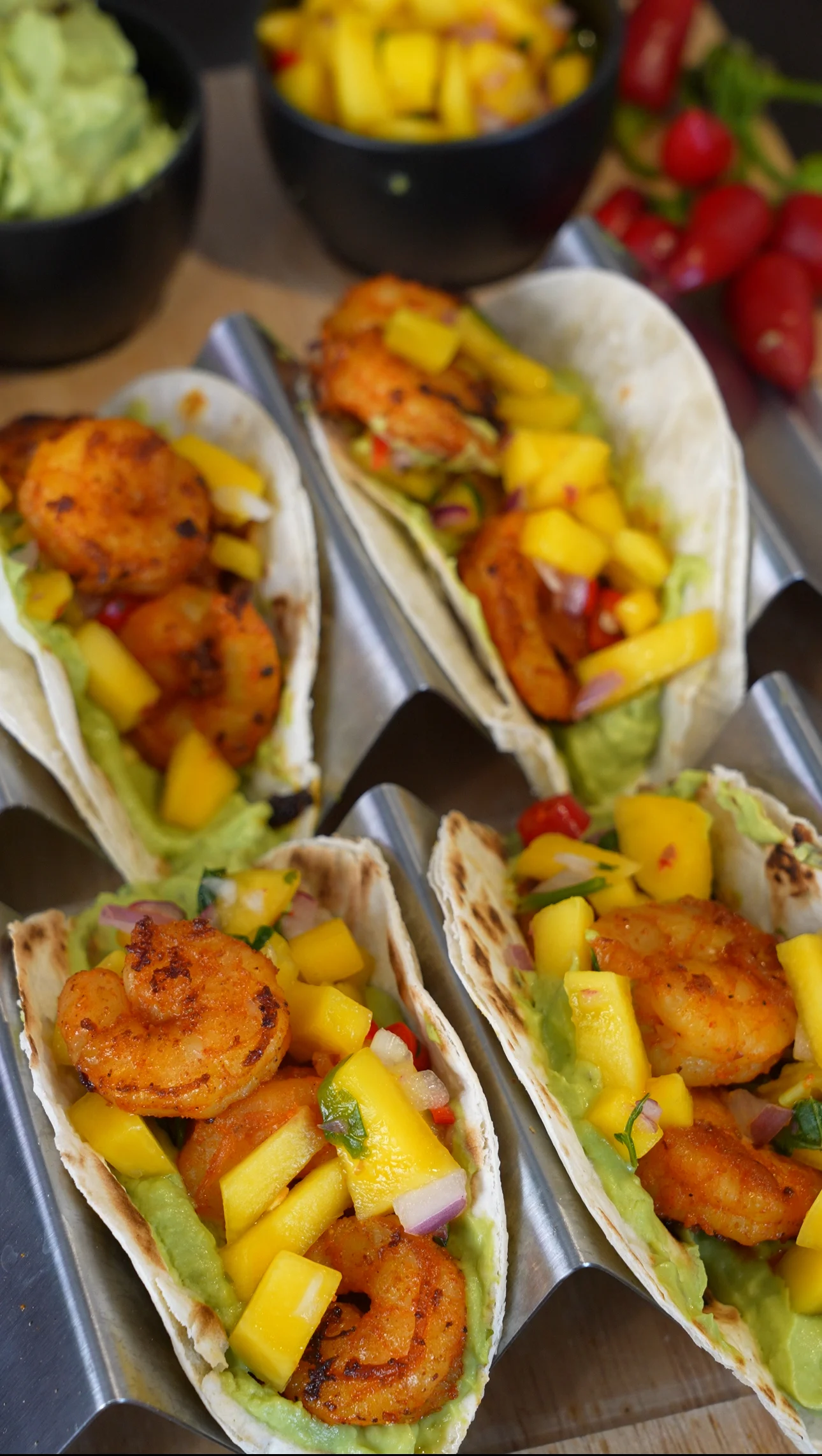 Chipotle Shrimp and Mango Avocado Tacos | Provecho