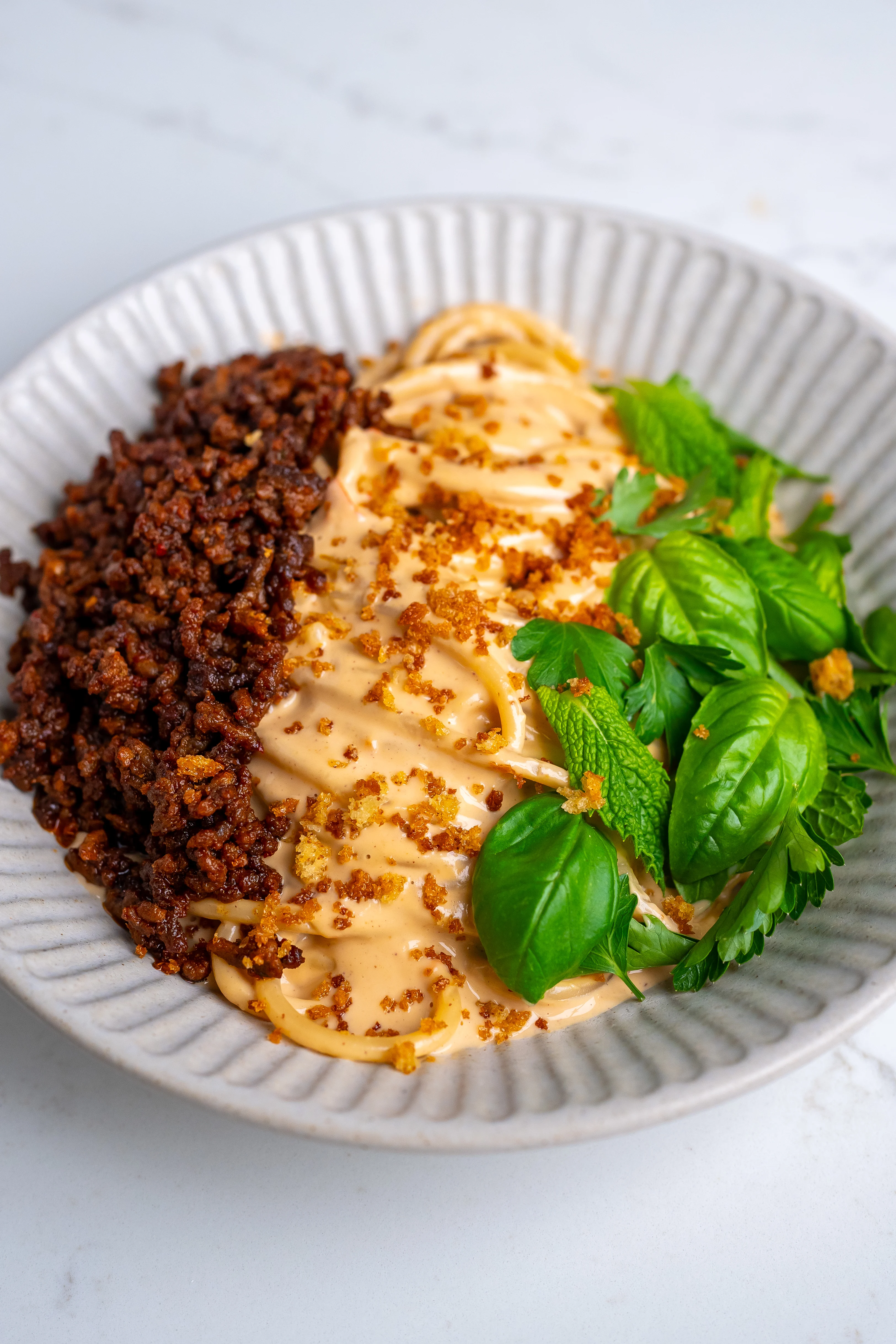 Sesame & Beef Bucatini | Provecho