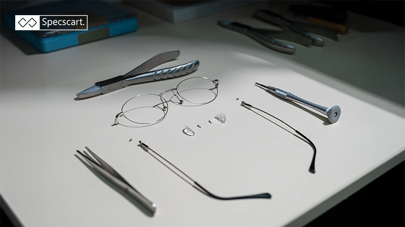 Explain parts of glasses and their different function?