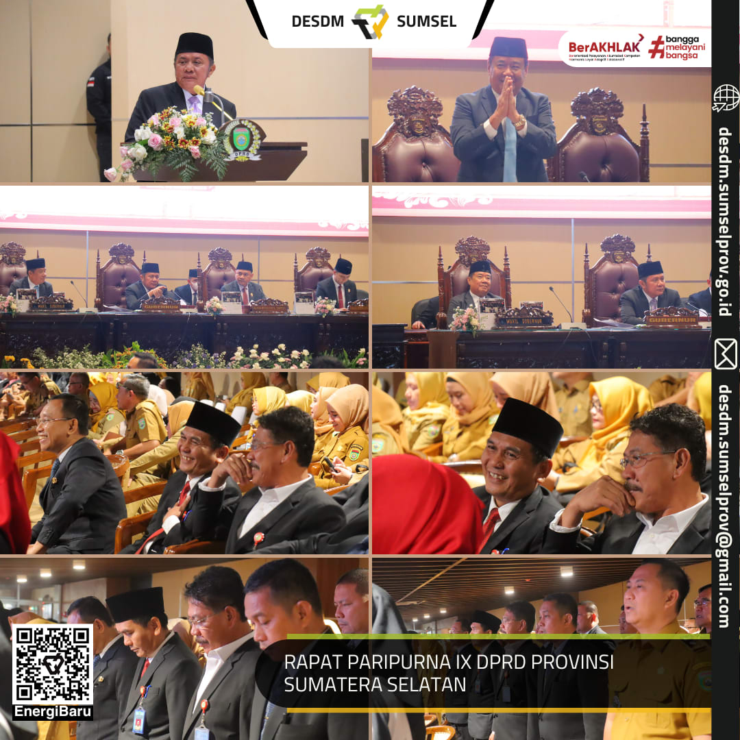 Rapat Paripurna IX DPRD Prov. Sumsel - DESDM SUMSEL