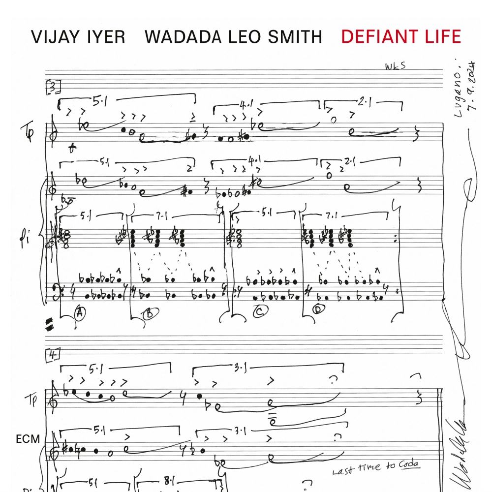 ECM Records Vijay Iyer, Wadada Leo Smith: Defiant Life CD | Lyra