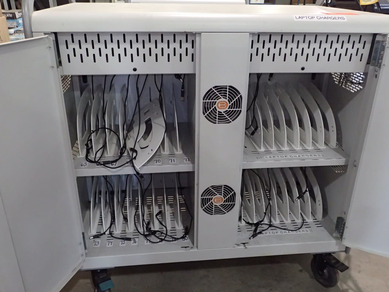 (1) Bretford Laptop Charging Station With Charging Cords - Surplus ...