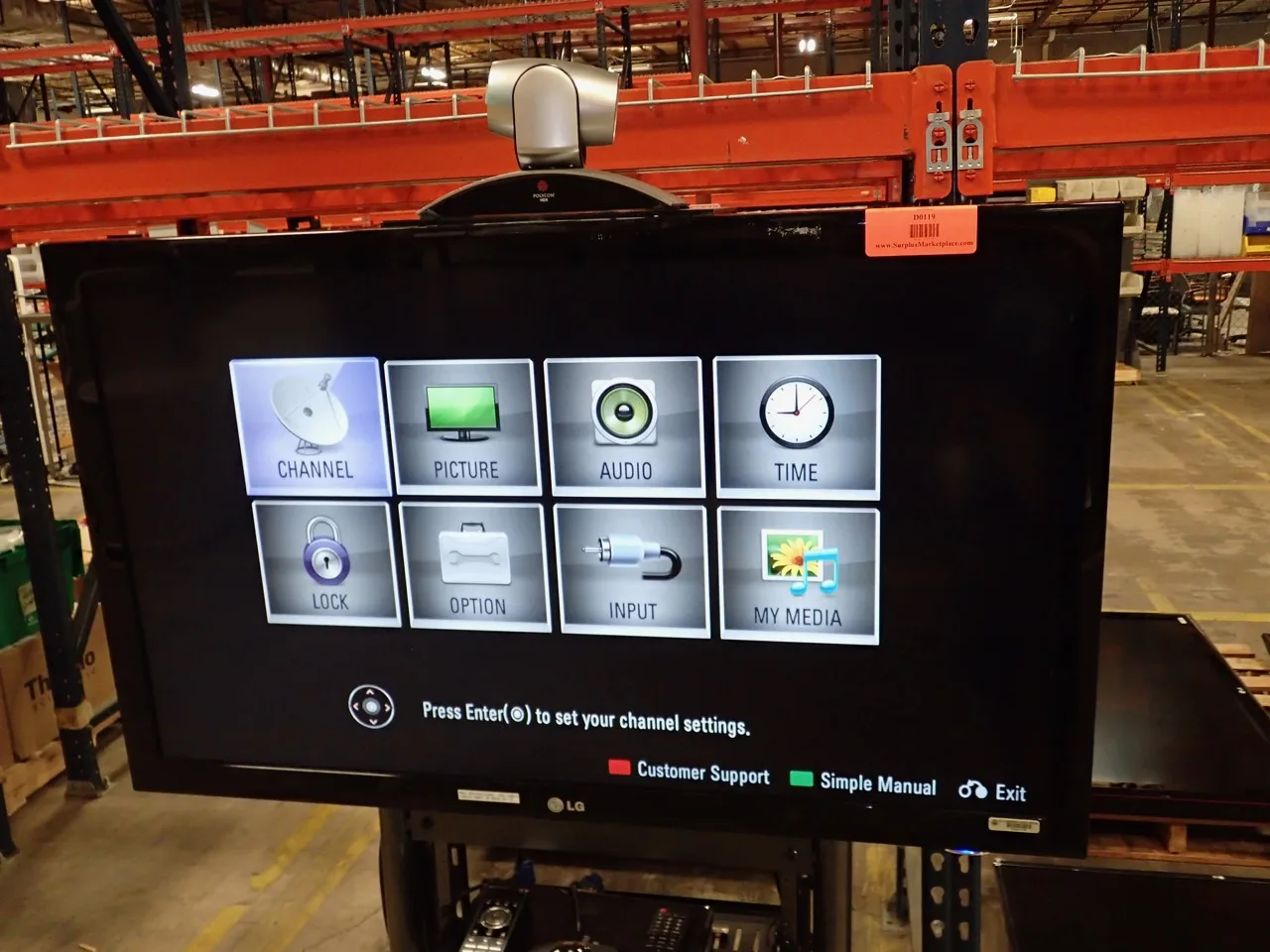 (1) Portable Polycom Teleconferencing System - Surplus Marketplace