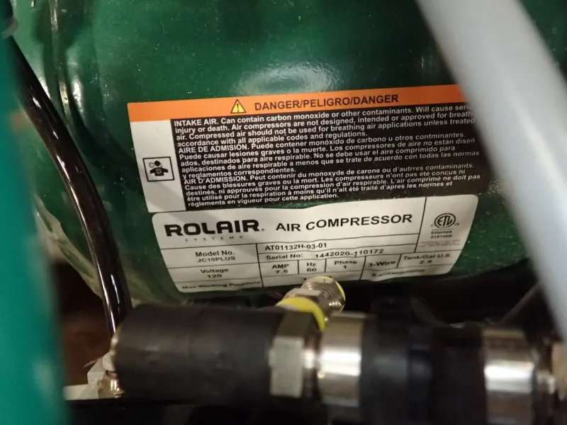 (1) Rolair JC10 Plus Air Compressor | Surplus Marketplace