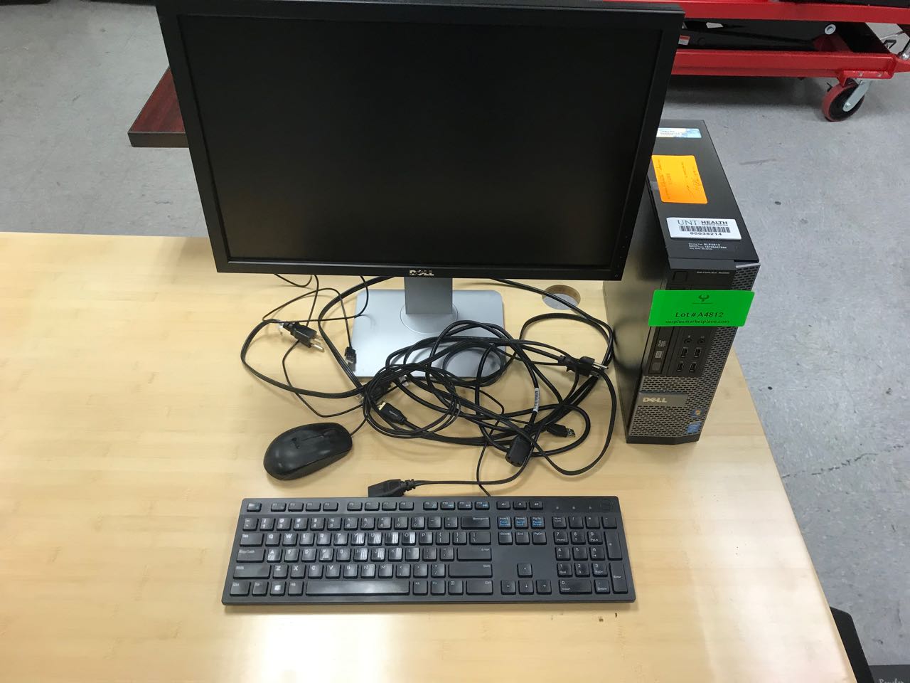 Complete Office Desk set up with Dell Optiplex 9020 desktop computer ...