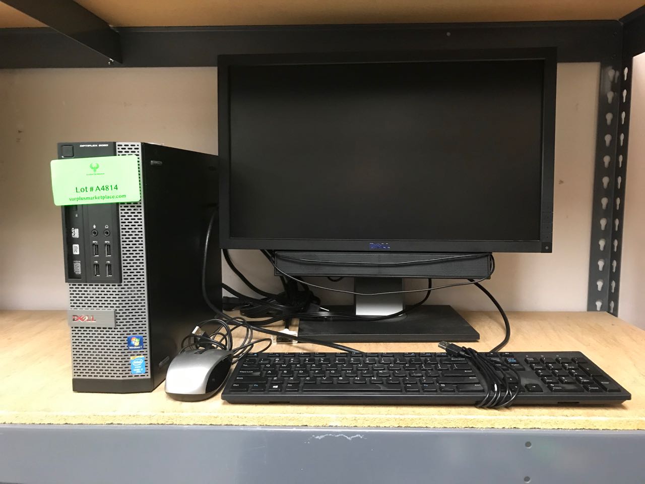 Complete Office Desk set up with Dell Optiplex 9020 desktop computer ...