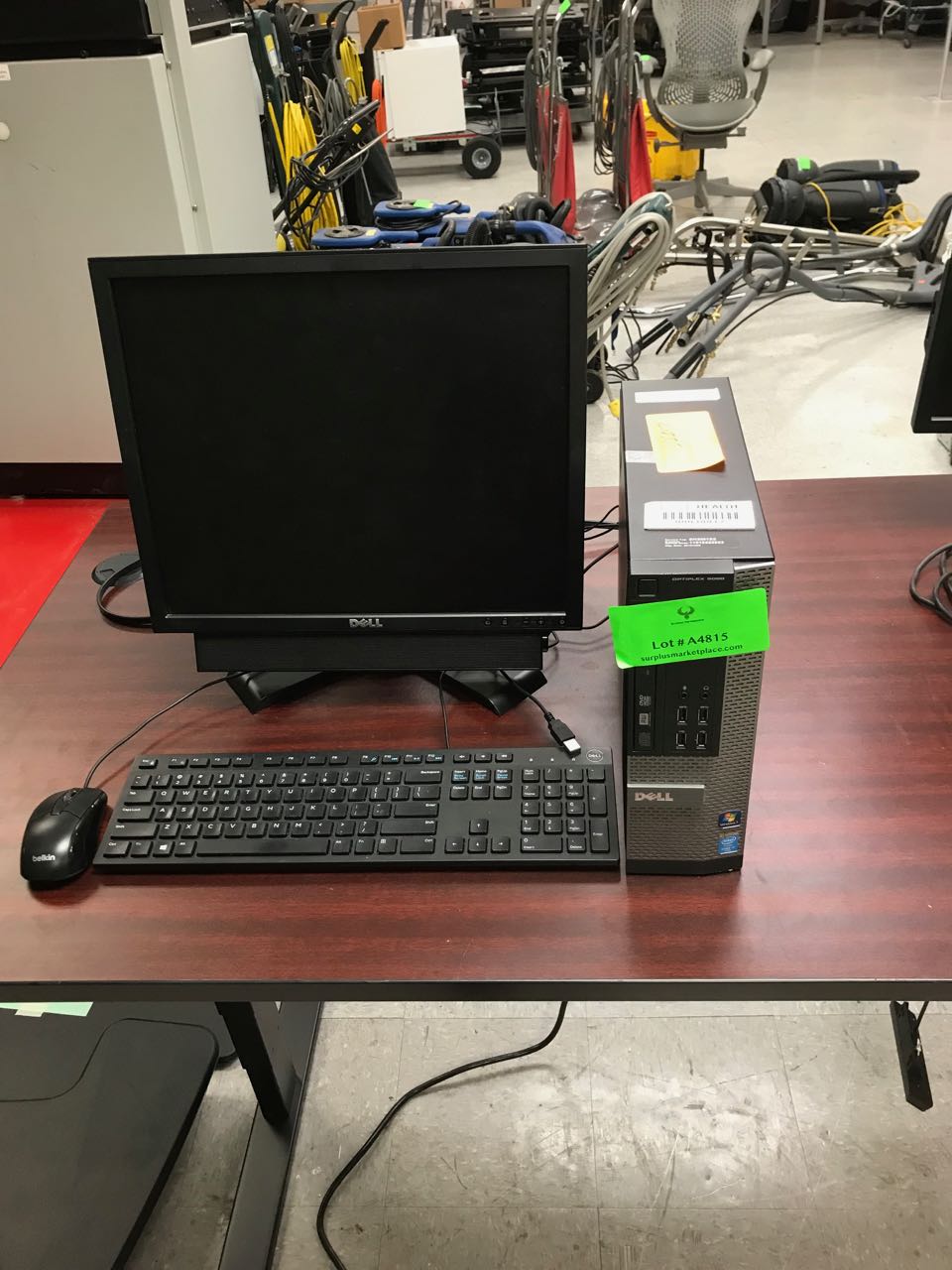 Complete Office Desk set up with Dell Optiplex 9020 desktop computer ...
