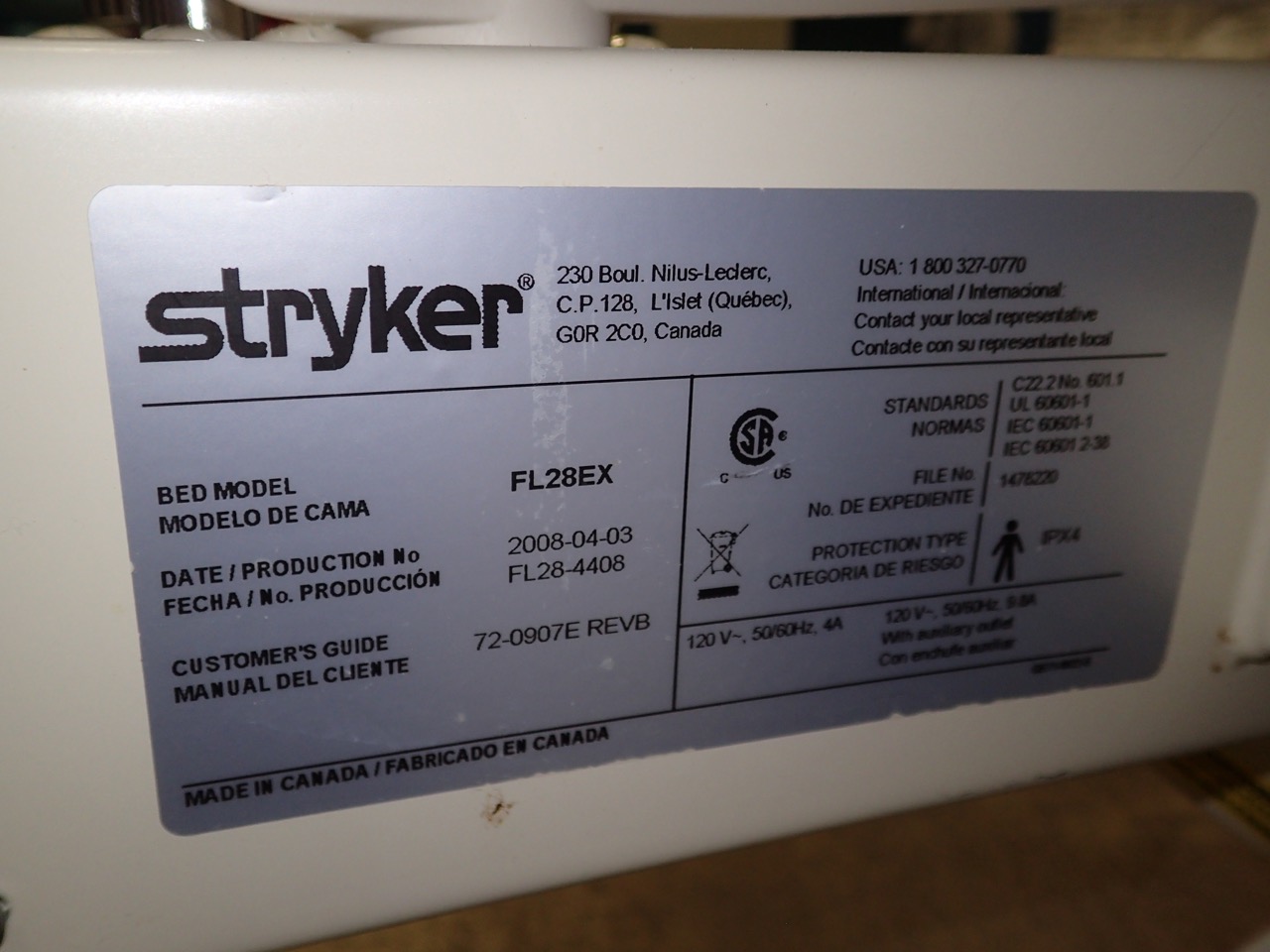 Stryker FL28EX Hospital Bed - Surplus Marketplace
