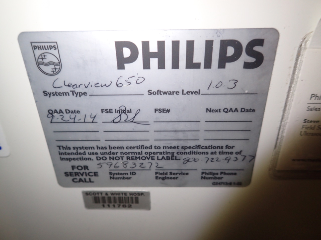 Philips ClearView 650 Ultrasound System - Surplus Marketplace