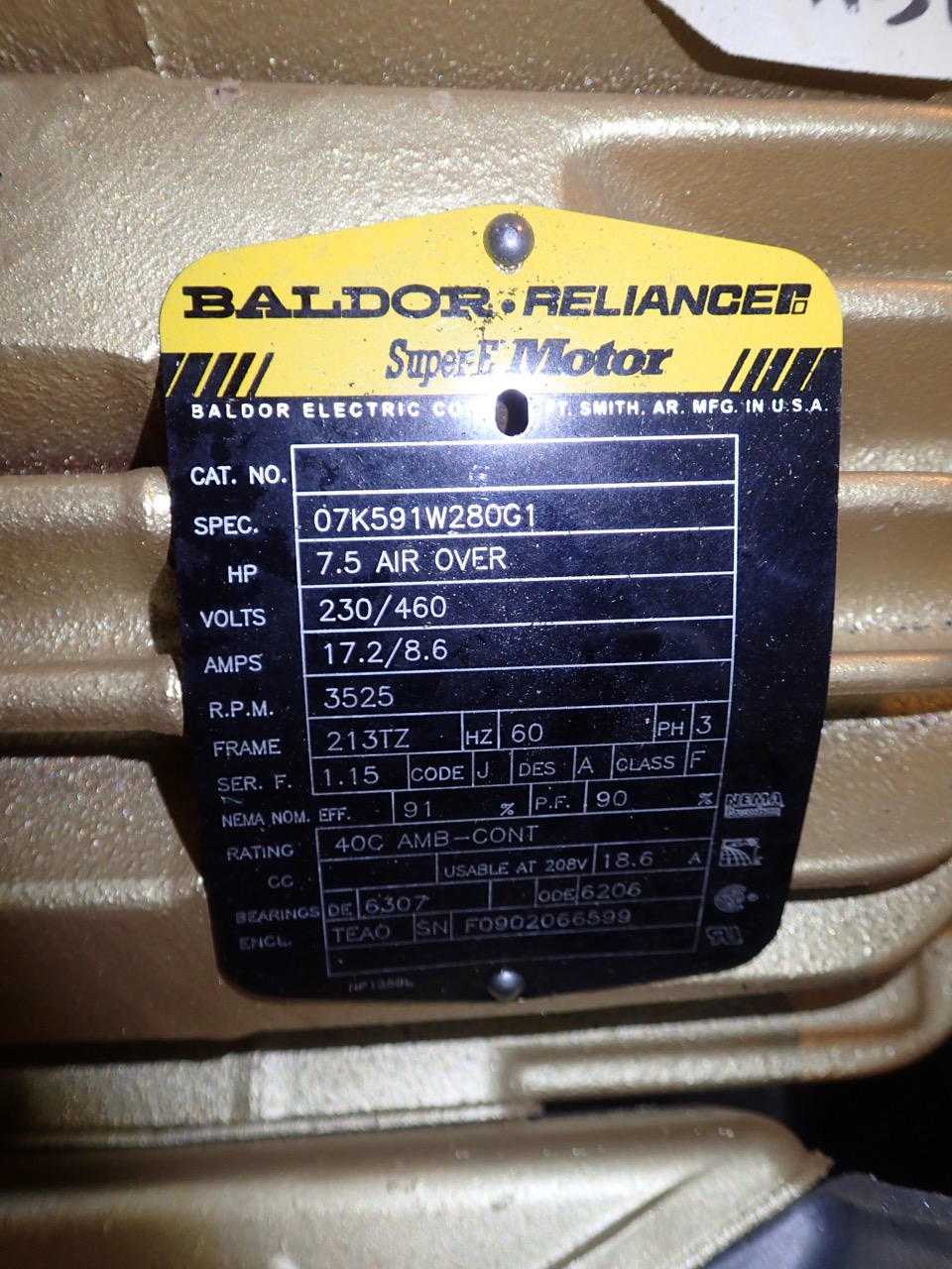 (2) Baldor Super-E Motors (New / Unused) - Surplus Marketplace