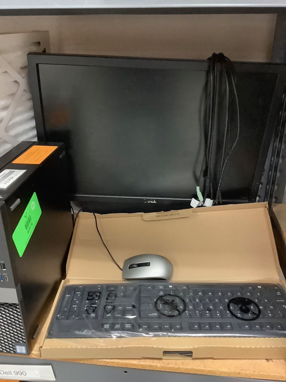 Complete Office Desk set up with Dell Optiplex 7070 desktop computer ...