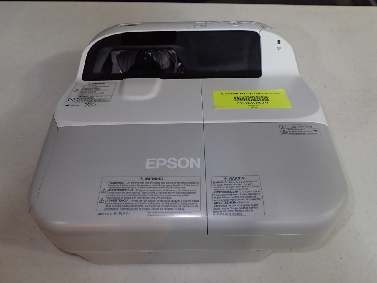 (1) Epson Powerlite 485W Digital Projector | Surplus Marketplace