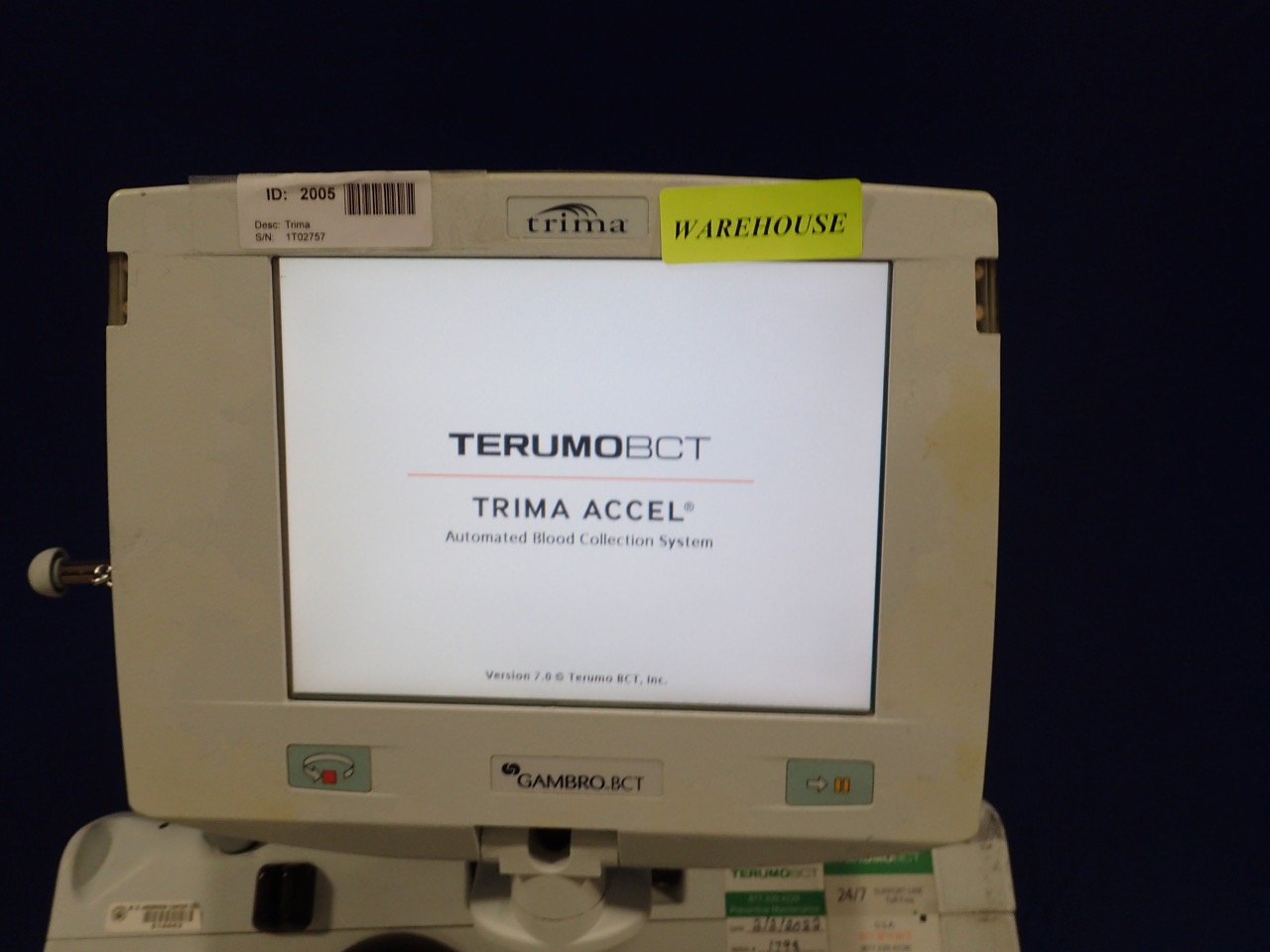 (1) Trima Accel Automated Blood Collection System - Surplus Marketplace