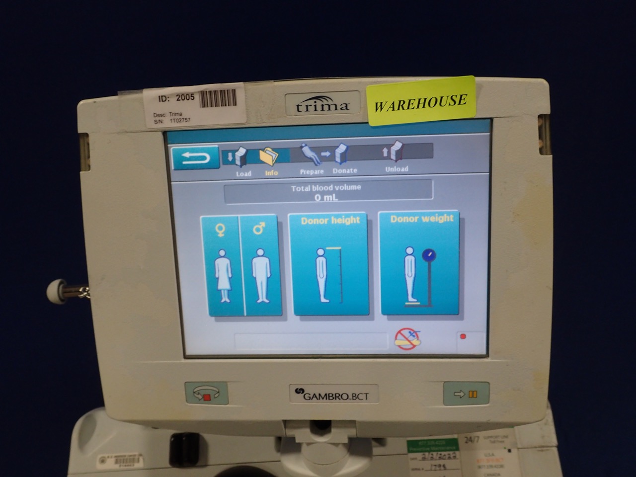 (1) Trima Accel Automated Blood Collection System - Surplus Marketplace