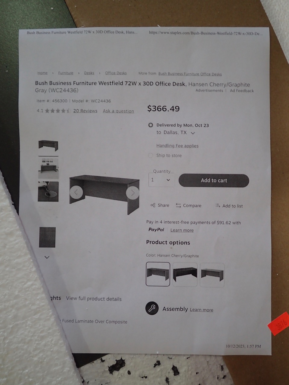 Unassembled Furniture In Box - Surplus Marketplace