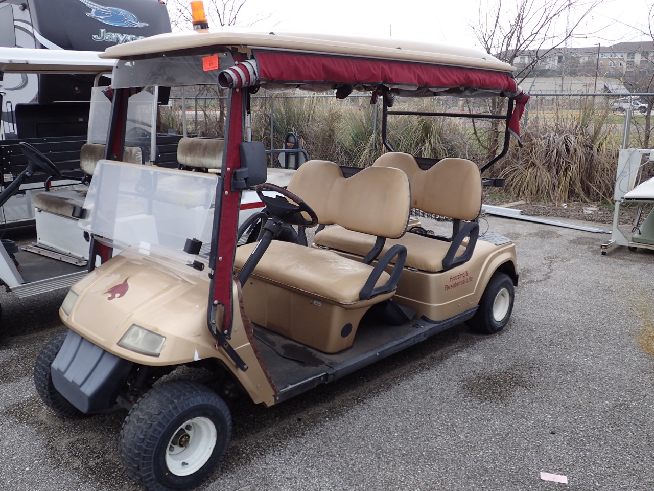 Electric Golf Cart w/ 2 Row Seating and Side Curtains | Surplus Marketplace