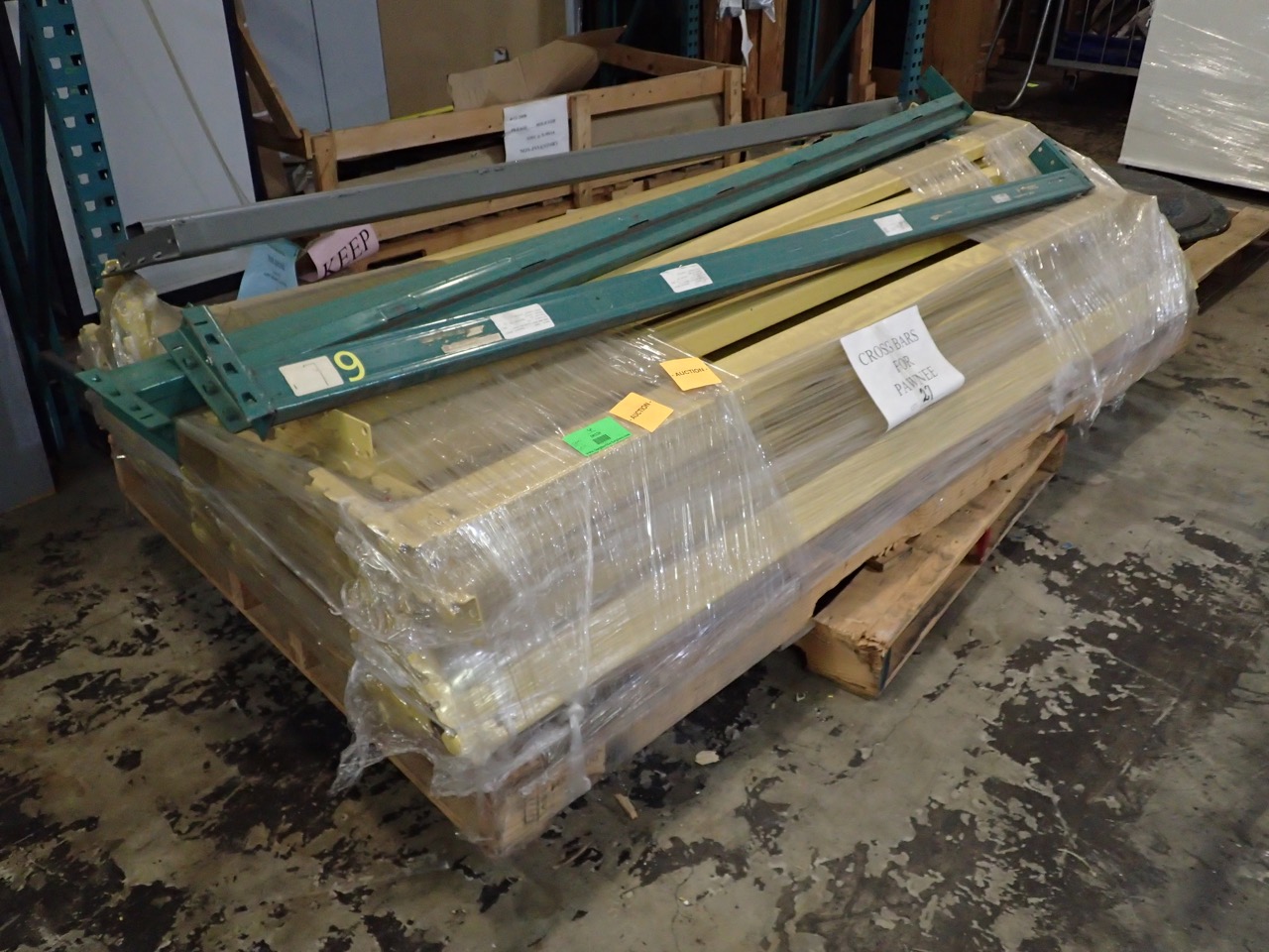 Very Large Lot of Pallet Racking Cross Members 8ft. | Surplus Marketplace