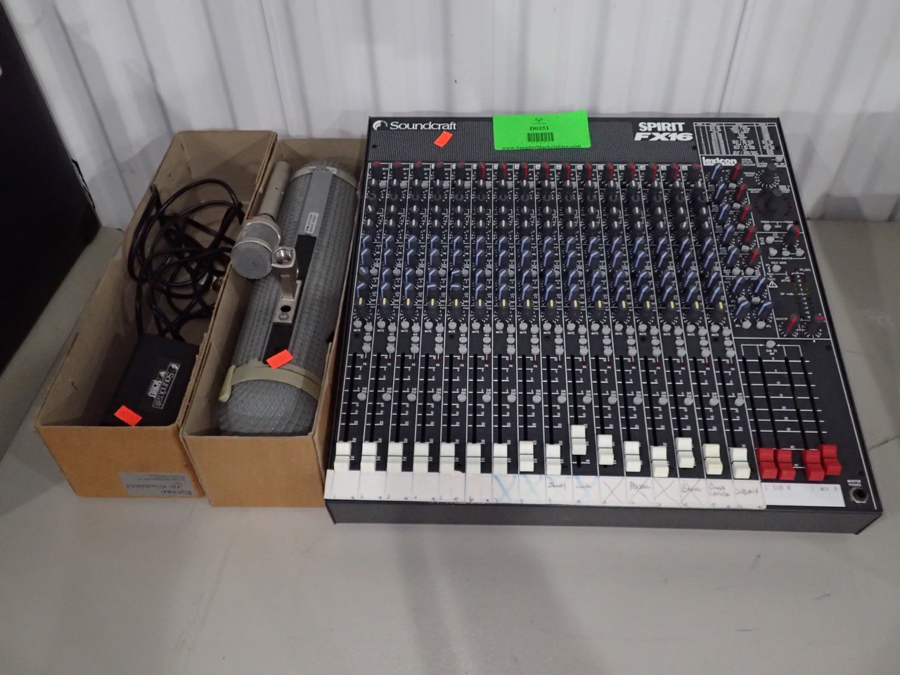 (1) Soundcraft Spirit FX 16 Channel Mixing Board w/ (1) Shure SM54 Mic ...