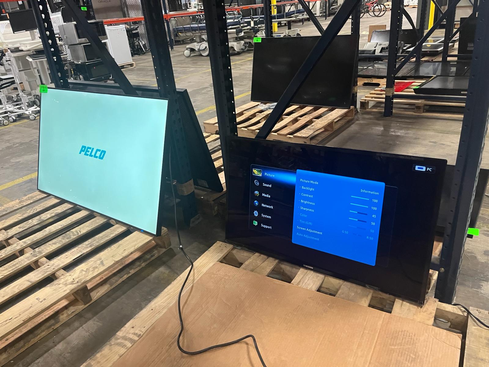 (1) PELCO 55" Monitor & (1) Samsung TV | Surplus Marketplace
