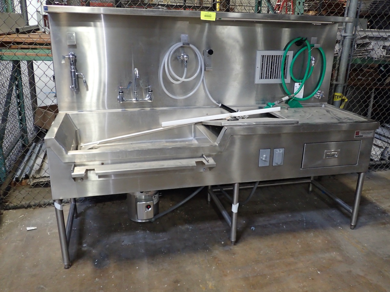 (1) 84”X29” Stainless Steel Cleaning Station | Surplus Marketplace