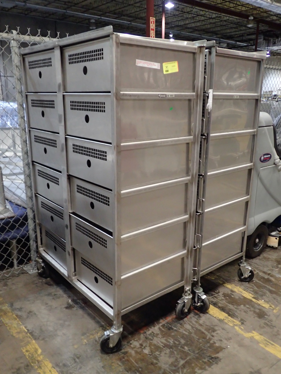 (2) 12 Cage Metal Rolling Animal Enclosures | Surplus Marketplace