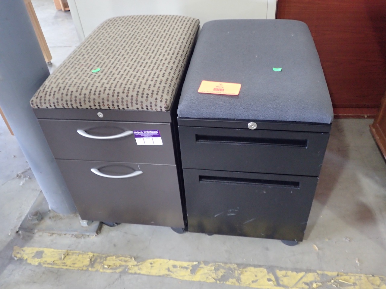 (2) Upholstered Rolling Files | Surplus Marketplace