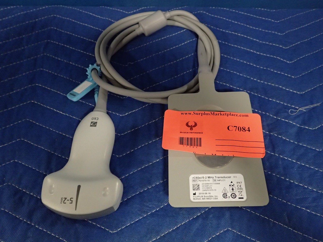 (1) Sonosite RC60XI Ultrasound Transducer | Surplus Marketplace