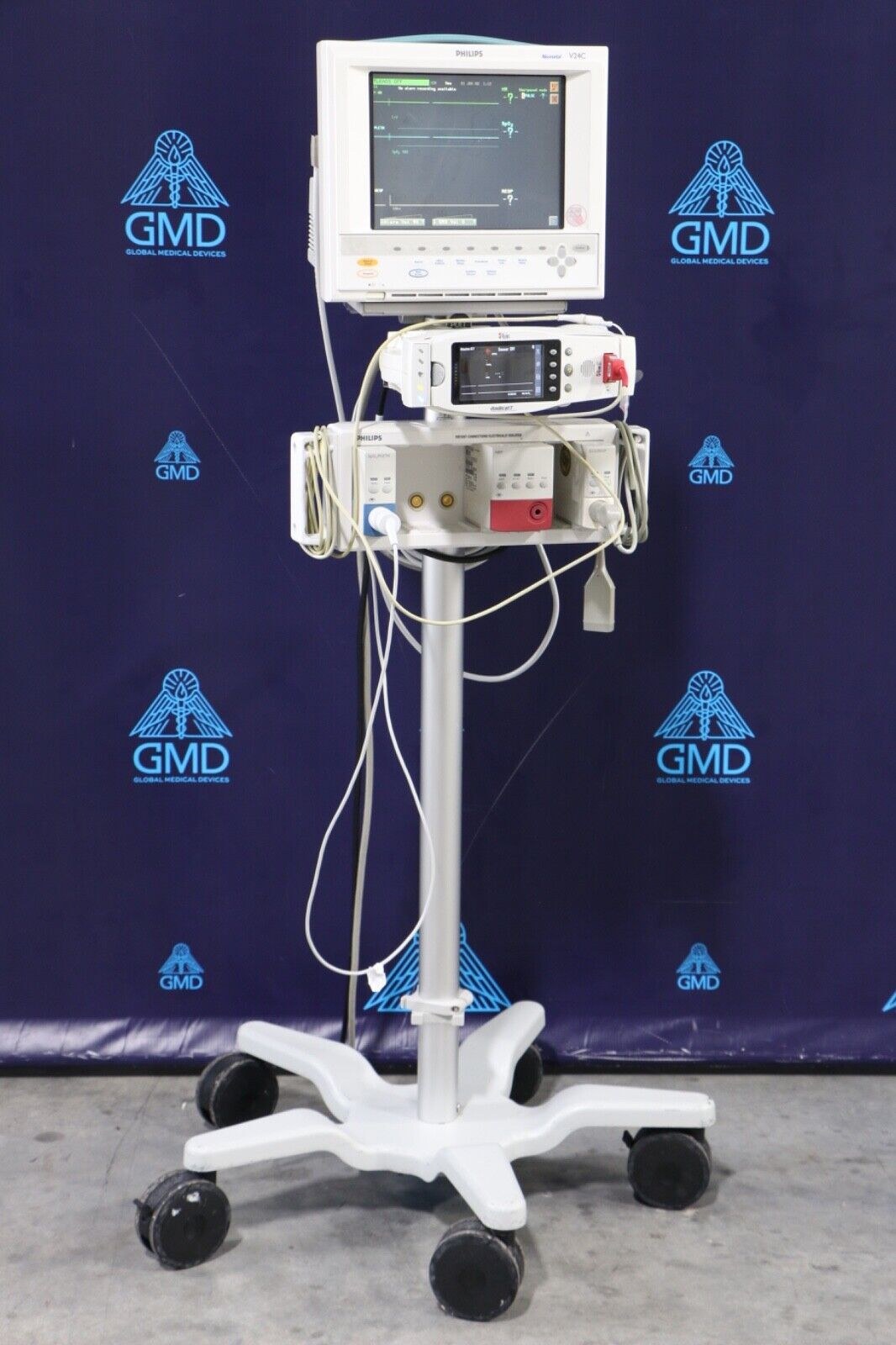 Philips Neonatal V24C Monitor w/ Masimo Radical-7 Pulse CO-Oximeter ...