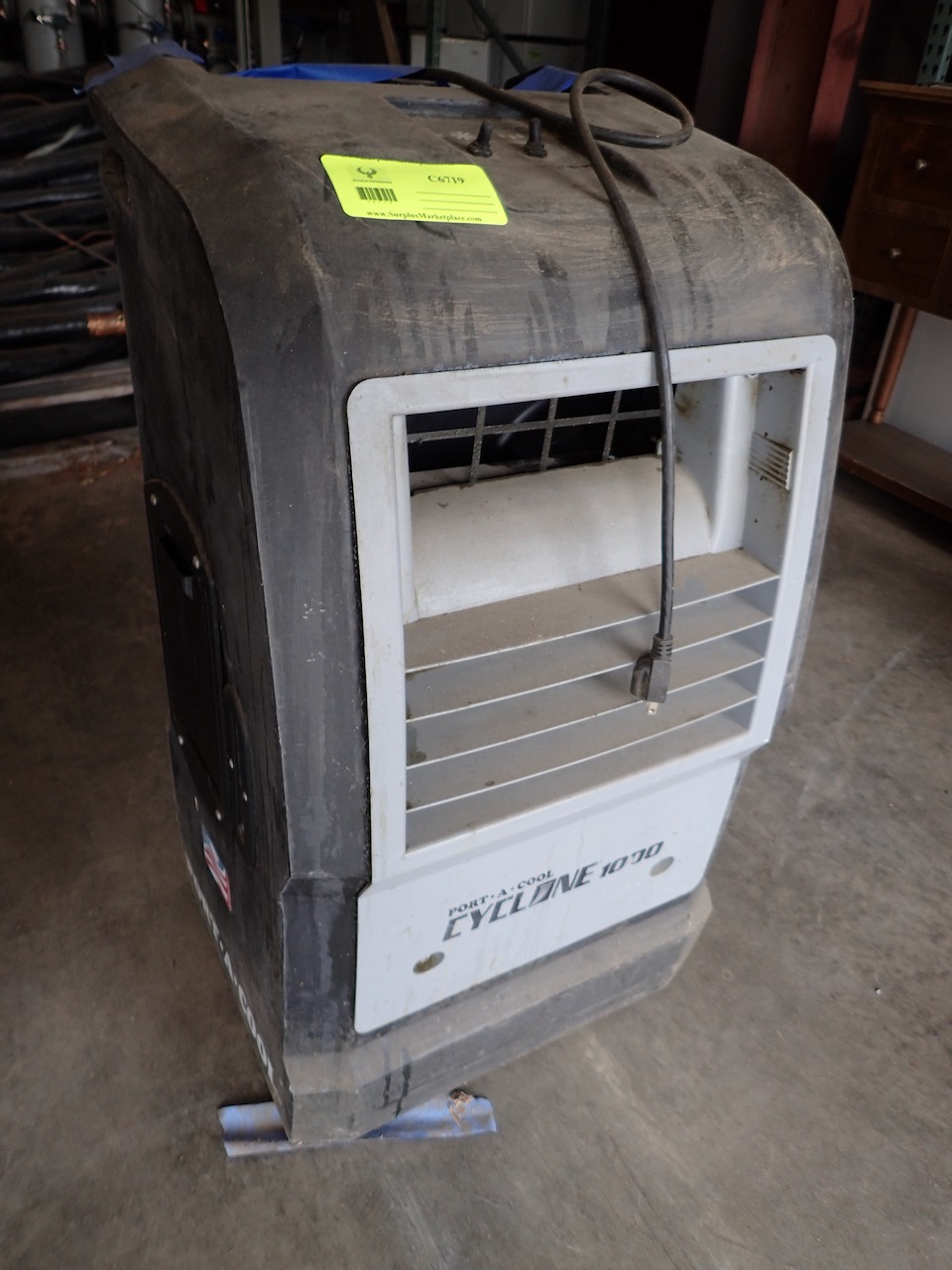 (1) Port-A-Cool Cyclone 1000 Portable Evaporative Cooler | Surplus ...