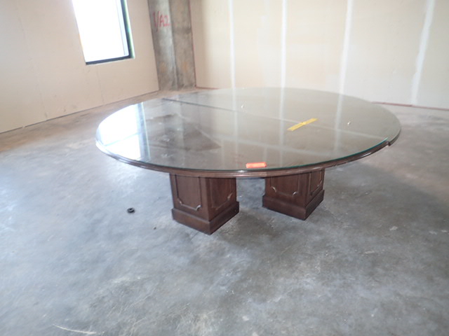 (1) 8' Round Conference Table | Surplus Marketplace
