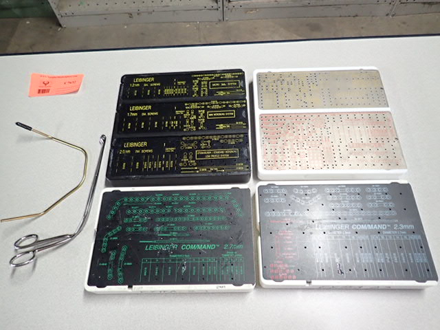 Assorted Leibinger Titanium Bone Plates And Screws With Cases | Surplus ...