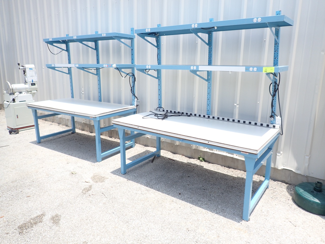(2) Metal Frame Workbenches | Surplus Marketplace