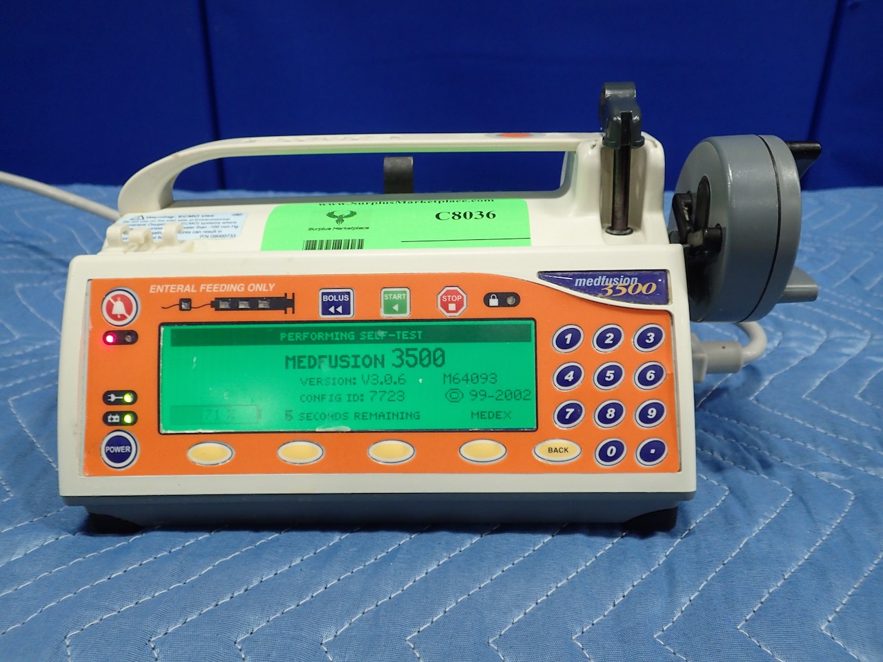 Smiths Medical Medfusion 3500 Syringe Infusion Pump | Surplus Marketplace