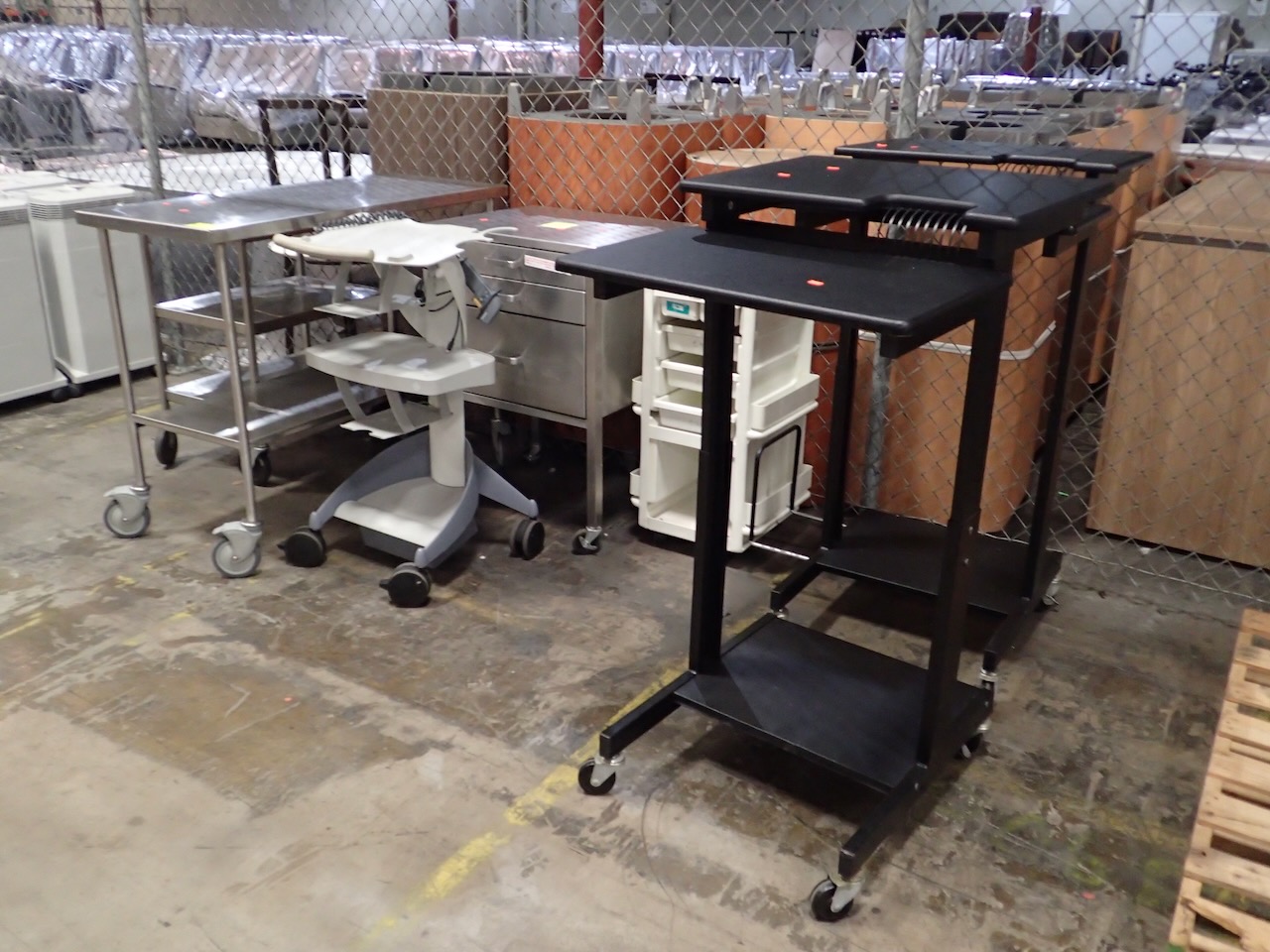 (7) Assorted Tables And Carts | Surplus Marketplace