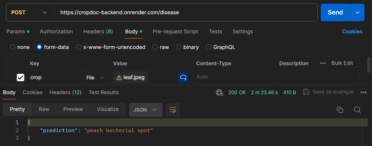 GitHub - atmikgoswami/CropDoc-Backend: Backend server for CropDoc