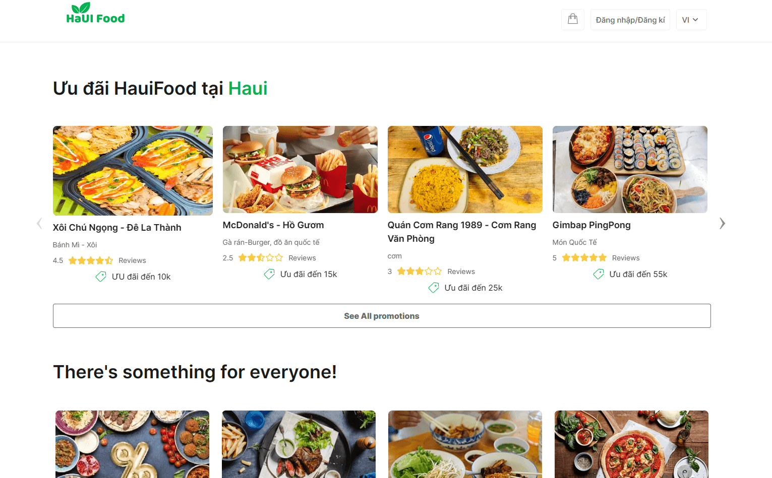 HaUI Food | Ứng dụng đặt đồ ăn trực tuyến tại HaUI