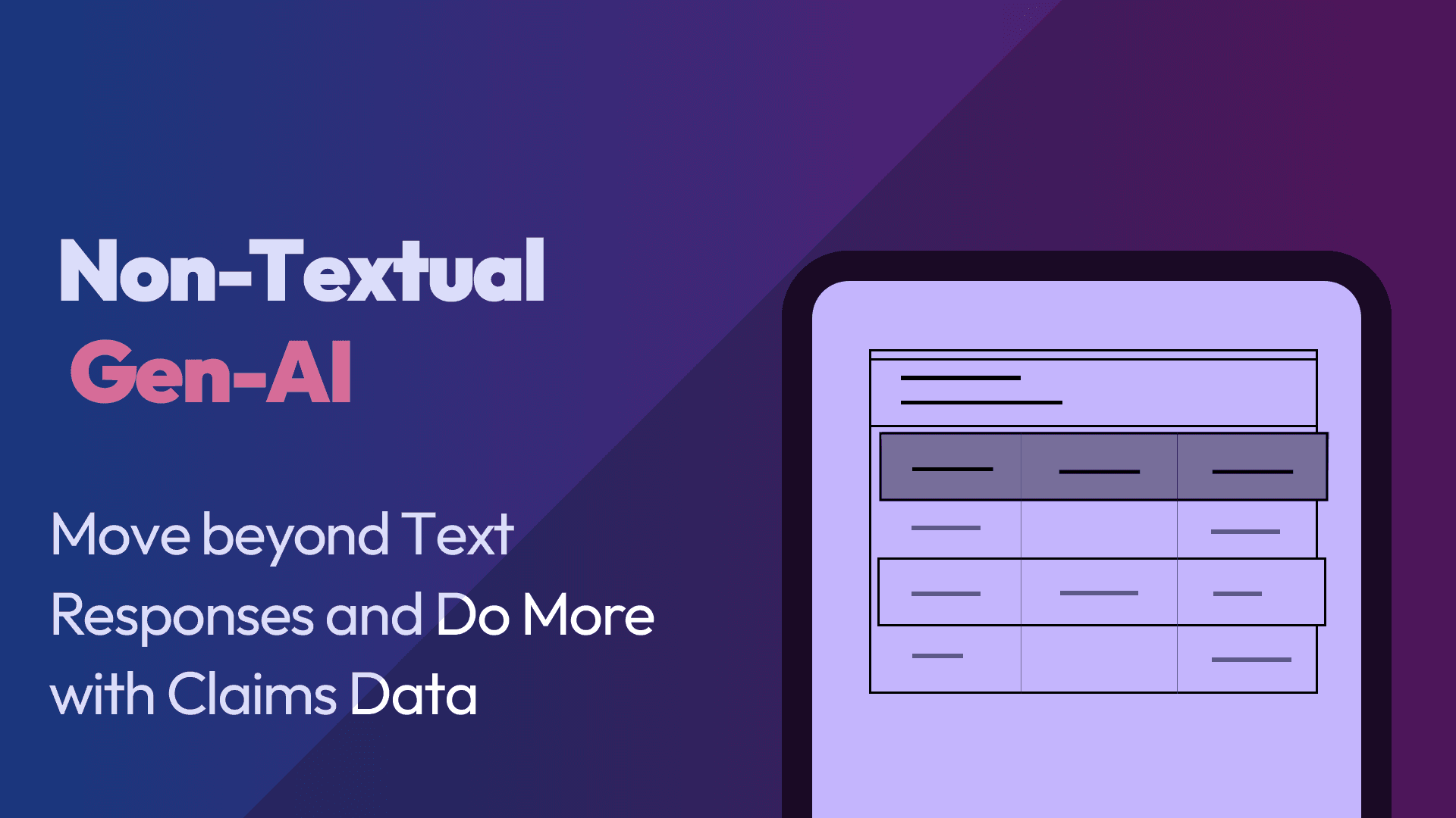 How Non-Textual Gen-AI Improves Insurance Claim Decisions