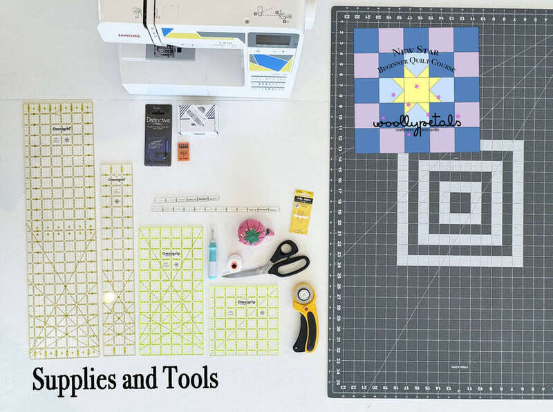 New Star Beginner Quilt Course Supplies and Tools — woollypetals