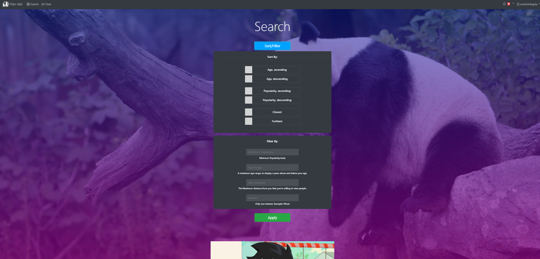 GitHub - PandaGears/Web-Matcha: not a tinder remake