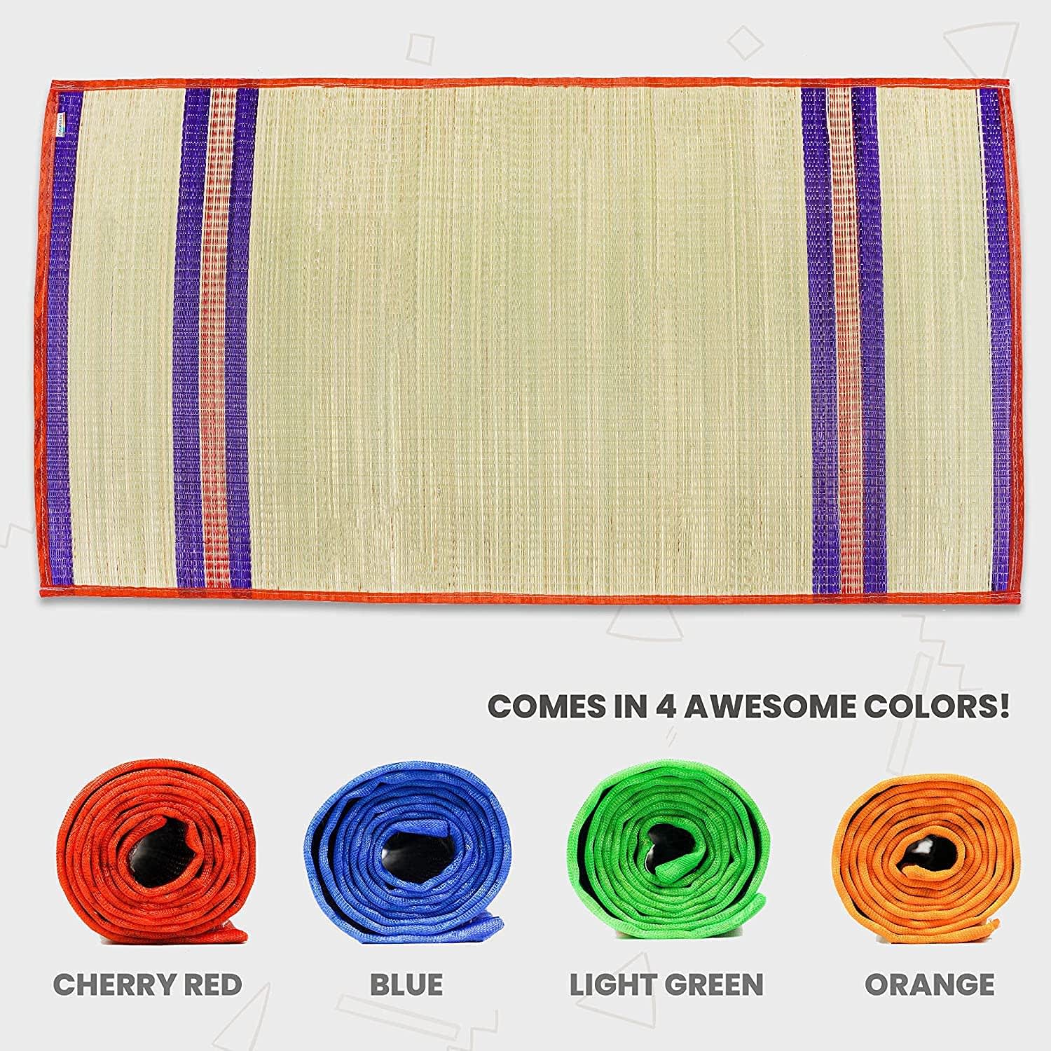 Way To Earth Natural Korai Grass Mat | River Grass Mat | G1 Ivory Floor ...