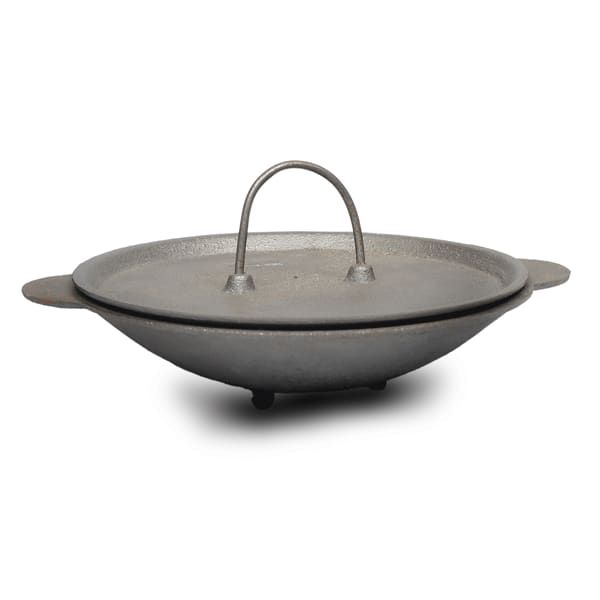 Way to Earth 100% Pure Cast Iron | Appachatti with Lid | Greyish Black ...