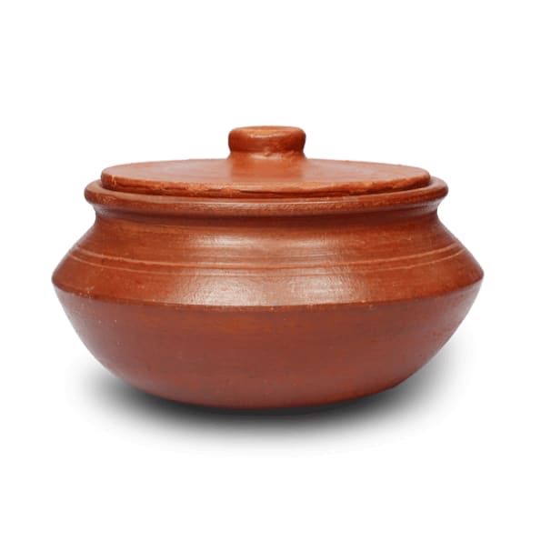 Way to Earth Handcrafted 100% Pure Clay Pot with Lid | Curd | Storage ...