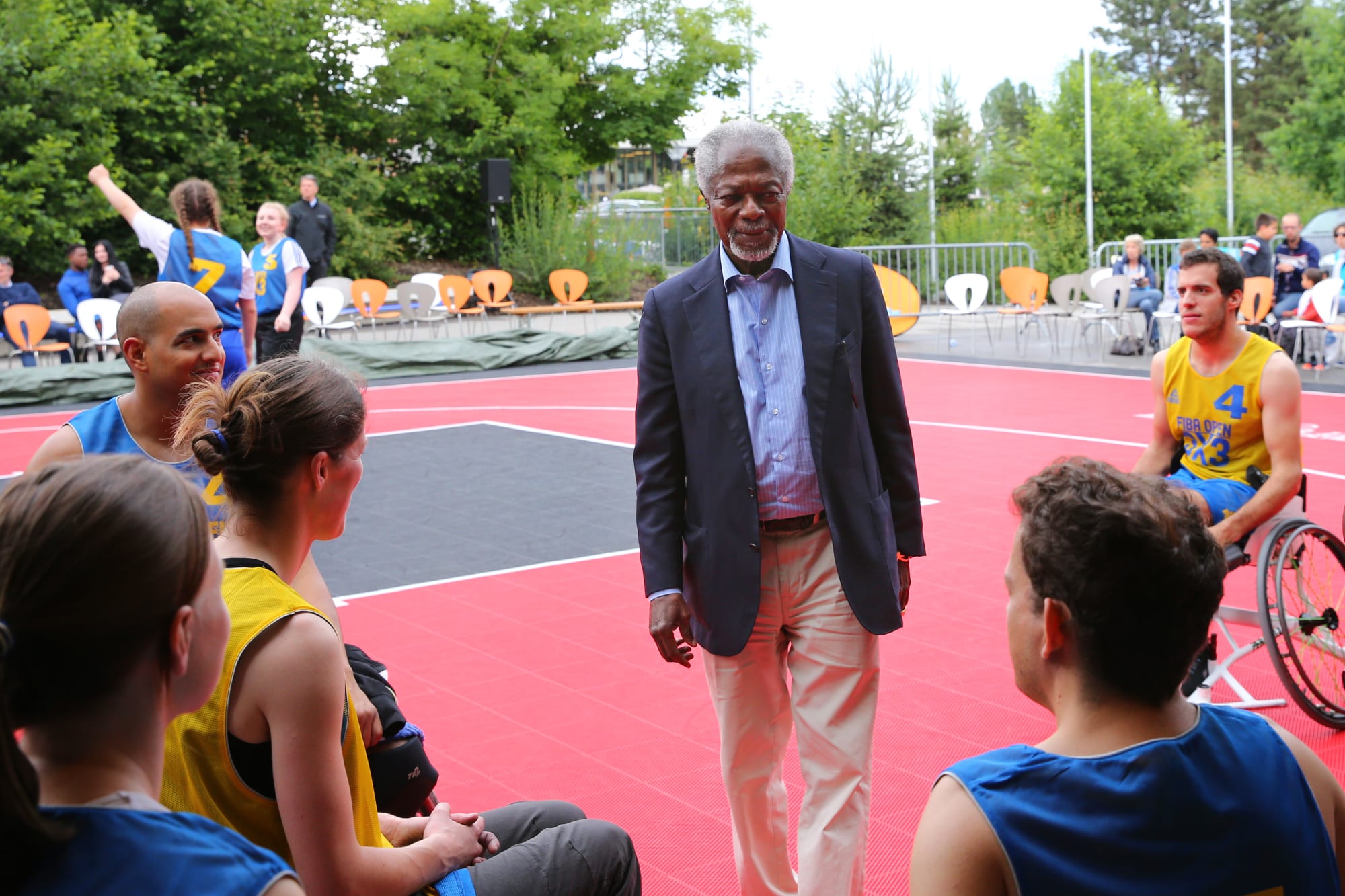 Former UN Secretary-General Annan makes surprise visit to FIBA 3x3 Open ...