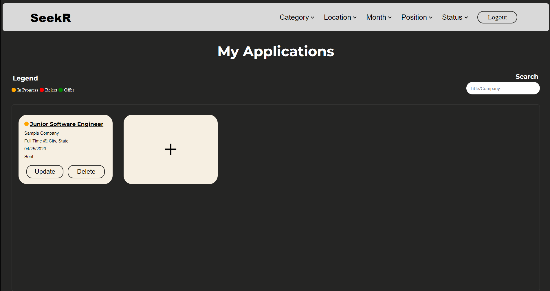 GitHub - jSunpayco/seekr: A job application tracker. Backend can be found here: https://github ...