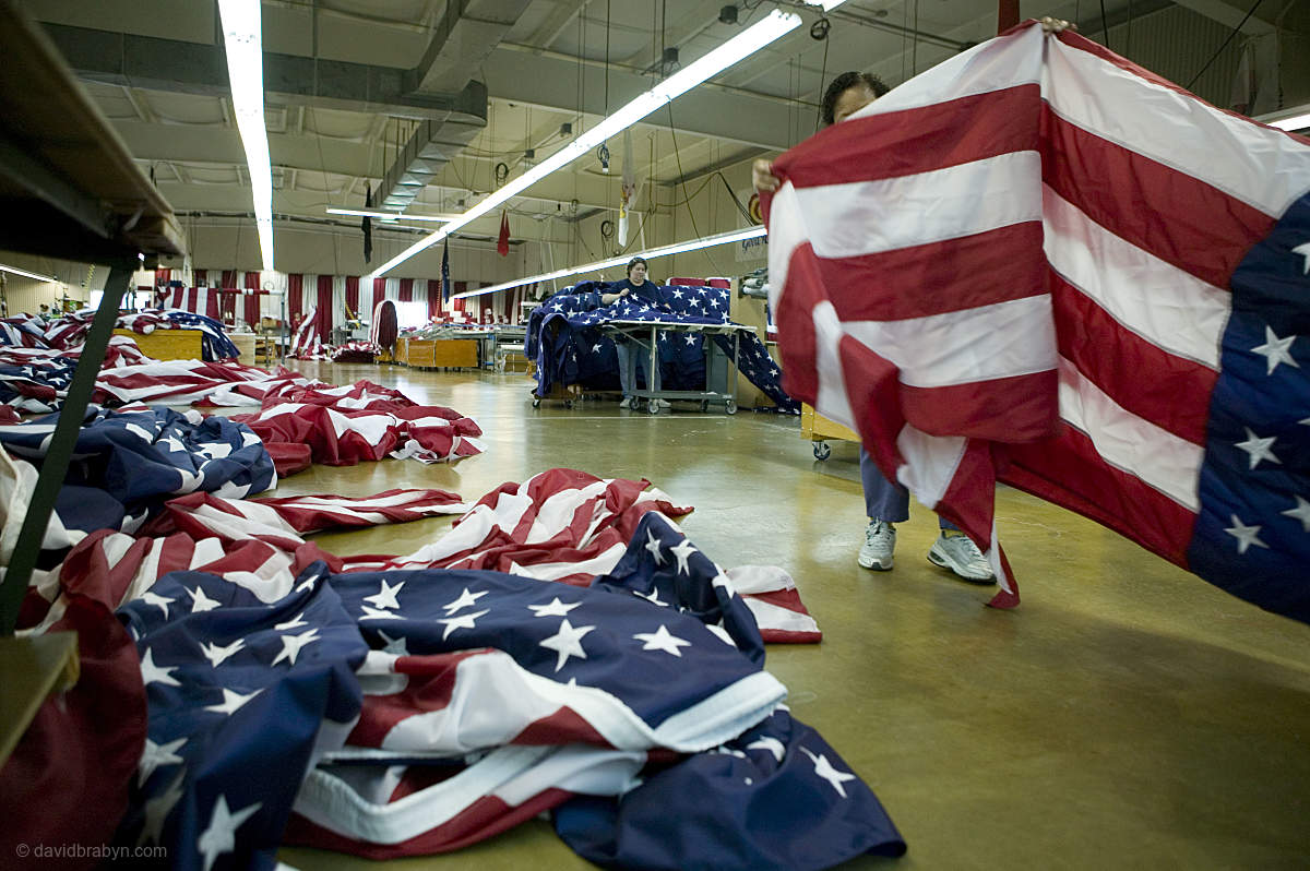 Inside An American Flag Factory - David Brabyn Photojournalist New York ...