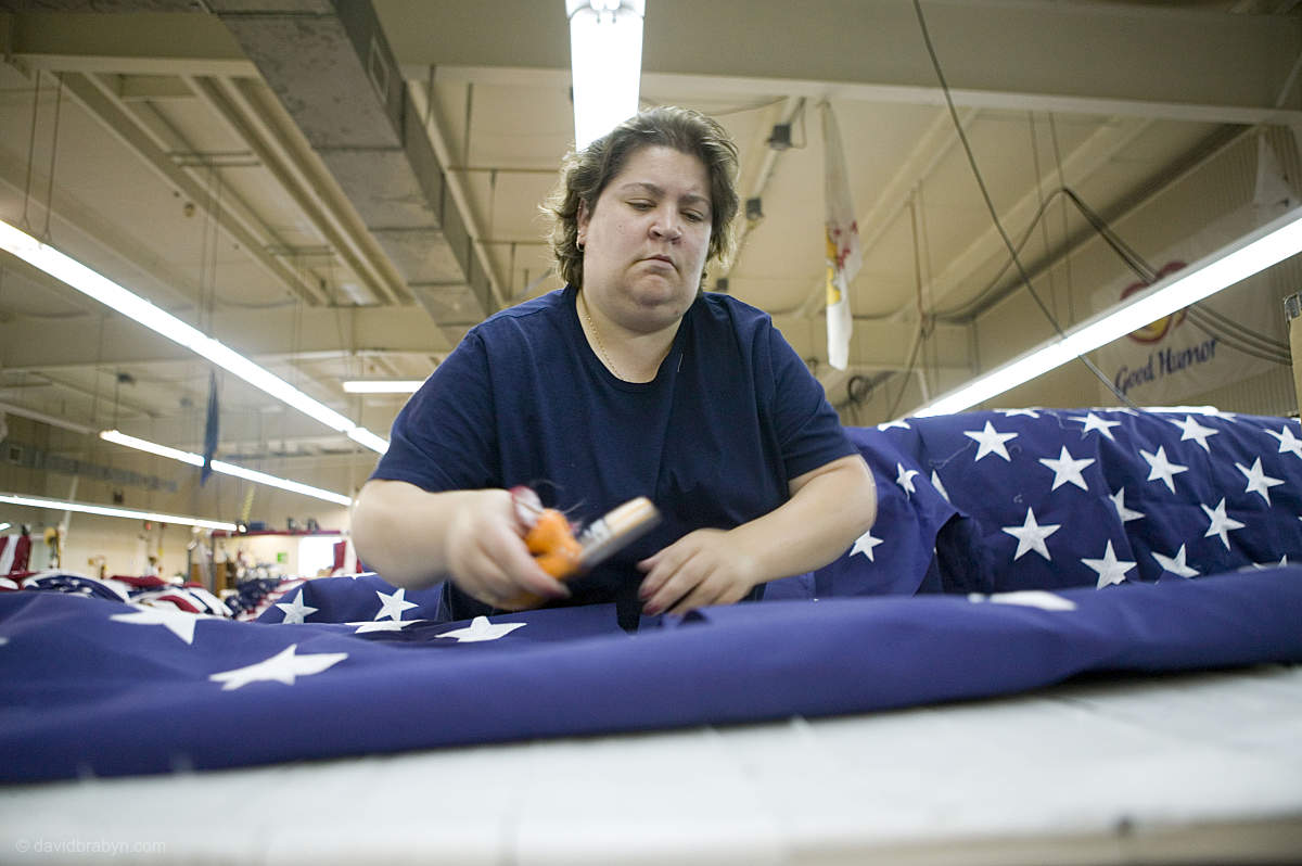 Inside An American Flag Factory - David Brabyn Photojournalist New York ...