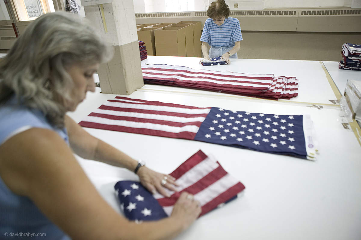 Inside An American Flag Factory - David Brabyn Photojournalist New York ...