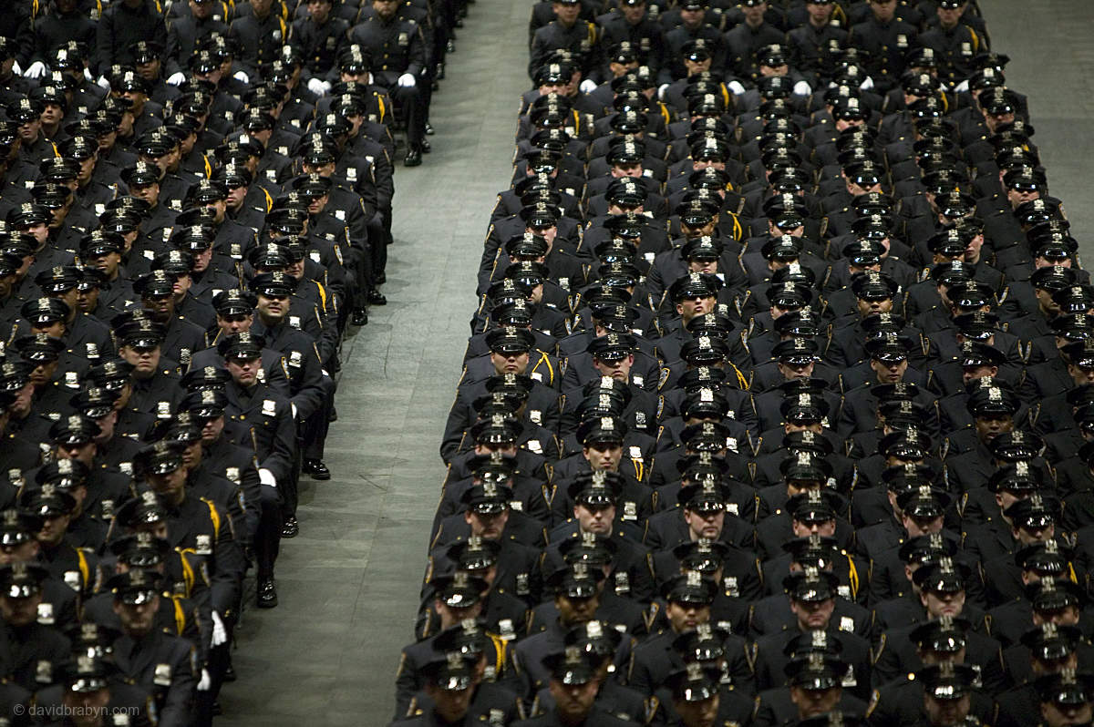 NYPD Graduation Ceremony - David Brabyn Photojournalist New York City